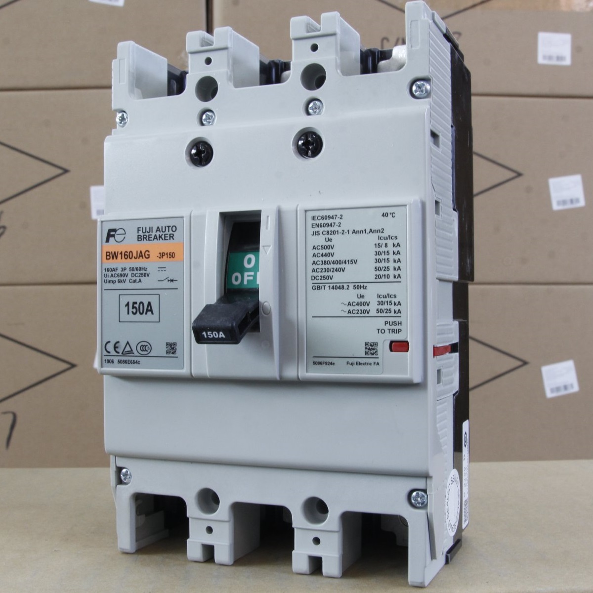 Đại Lý Phân Phối Aptomat MCCB Khối Fuji 3P 150A BW160JAG