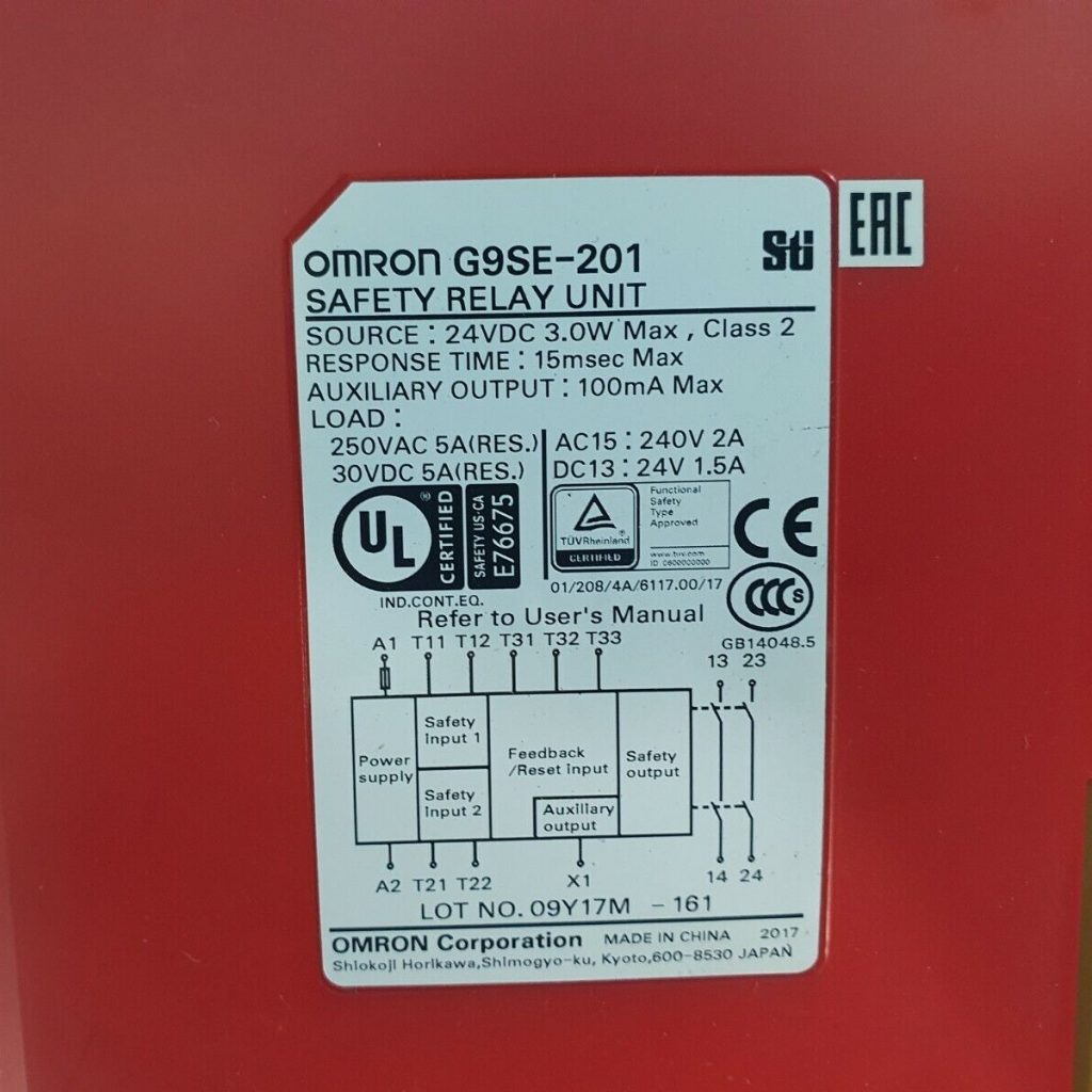 Đại Lý Phân Phối Rờ Le An Toàn Safety Relay Unit Omron G9SE-201
