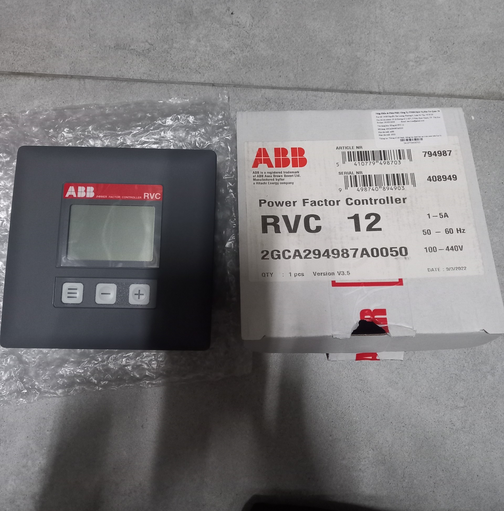 Đại Lý Phân Phối Bộ Điều Khiển Tụ Bù Power Factor Controller ABB RVC ...
